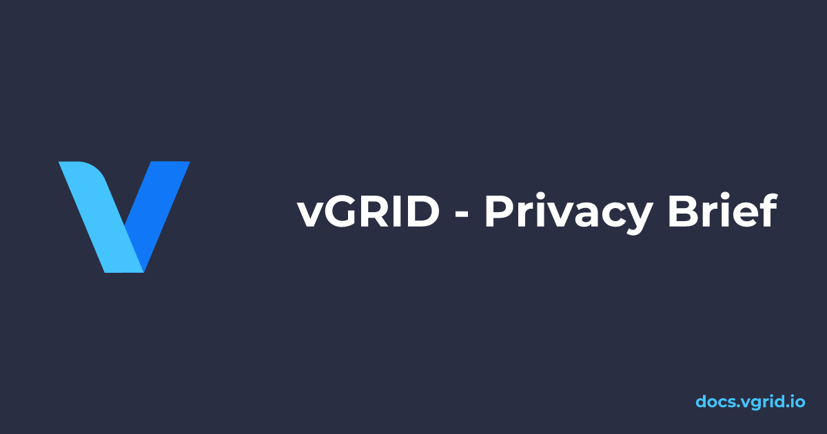vGRID - Privacy Brief - vGRID Docs